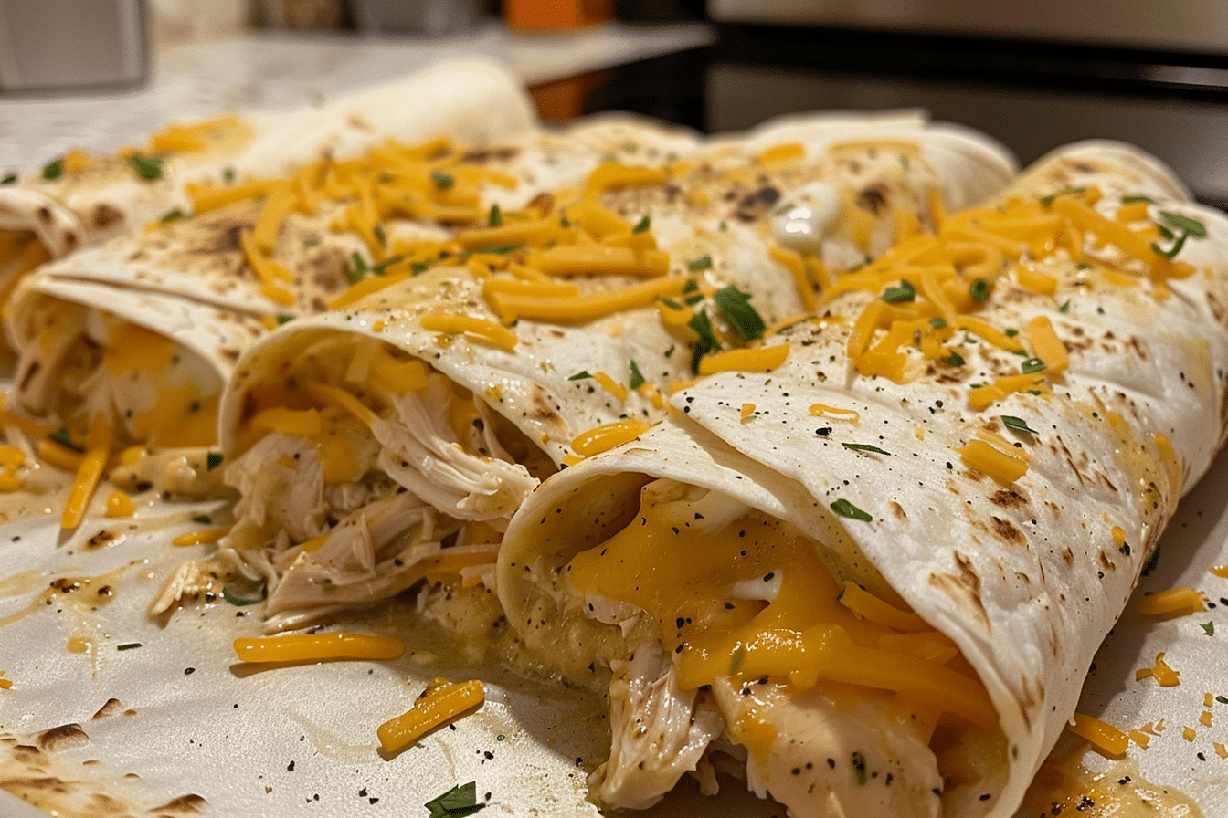 Cheesy Garlic Chicken Wraps – Quick & Delicious Meal Idea