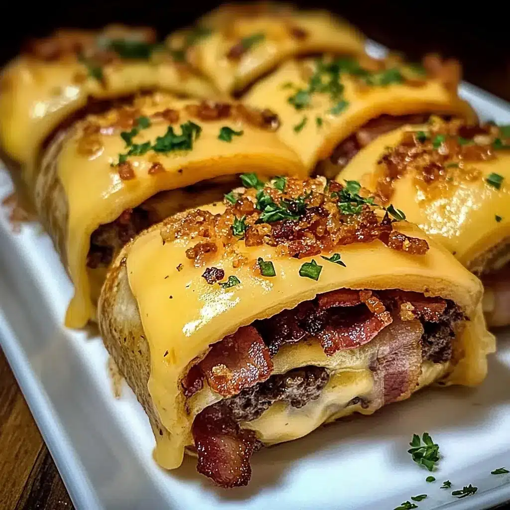 Garlic Butter Bacon Cheeseburger Rollups: A Savory Delight