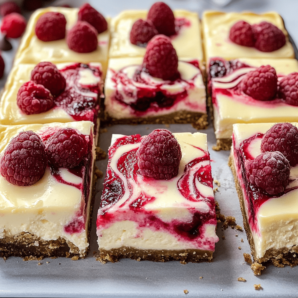 White Chocolate Raspberry Cheesecake Bars - A Sweet Delight