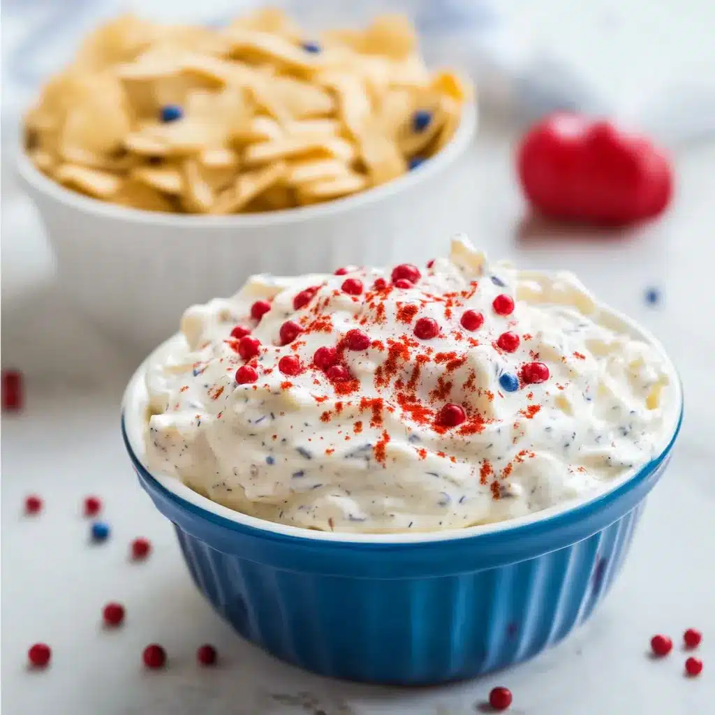 RED, WHITE, AND BLUE DIP: A Festive Fourth of July Treat