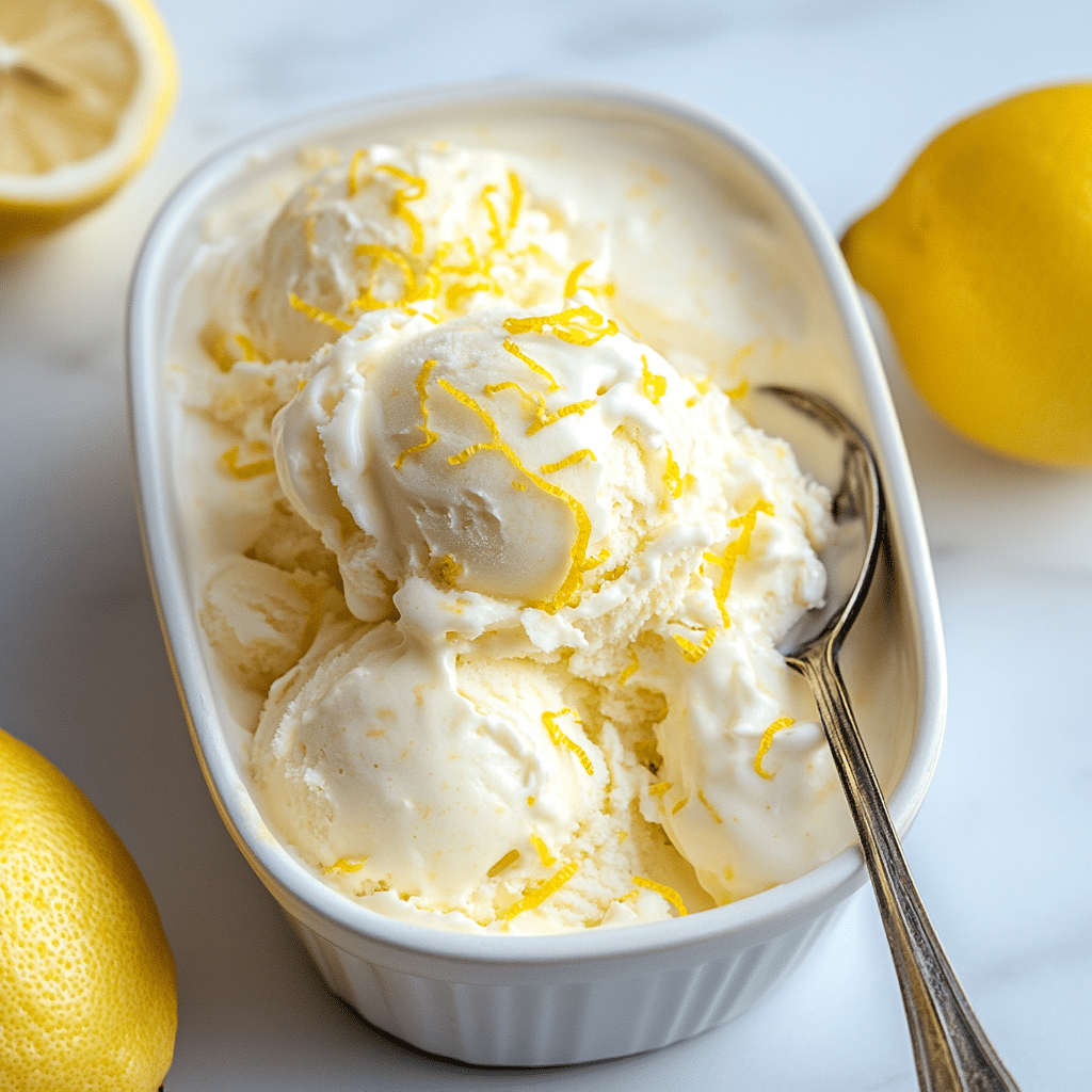 No-Churn Lemon Ice Cream: Easy Refreshing Dessert Recipe