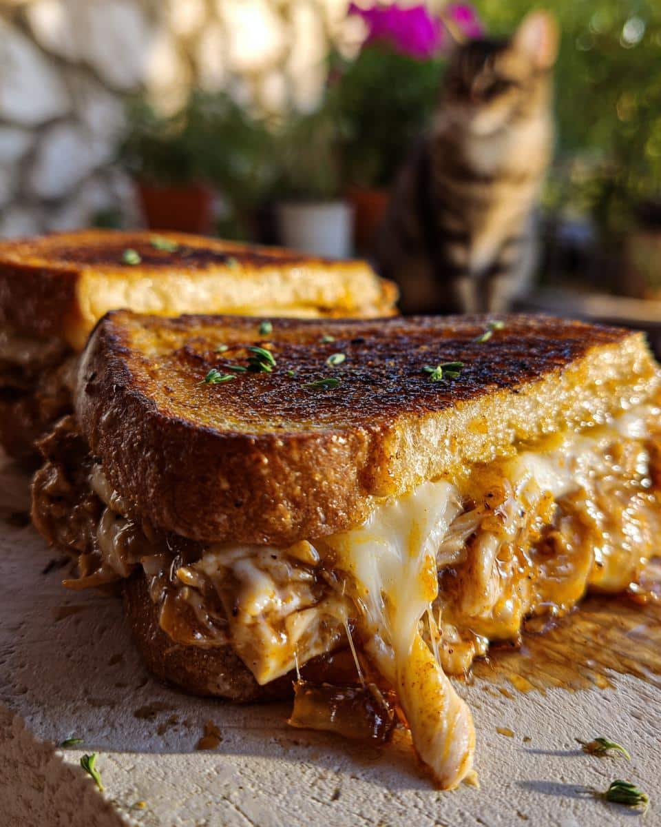Irresistible BBQ Chicken Grilled Cheese in 15 Minutes