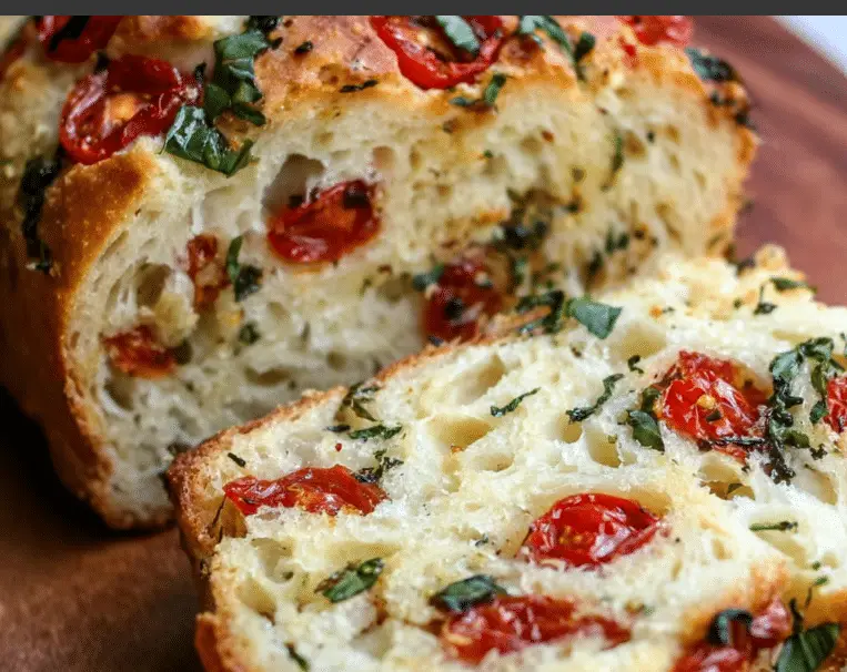 Fresh Italian Bread with Cherry Tomatoes & Basil – The Perfect Homemade ...