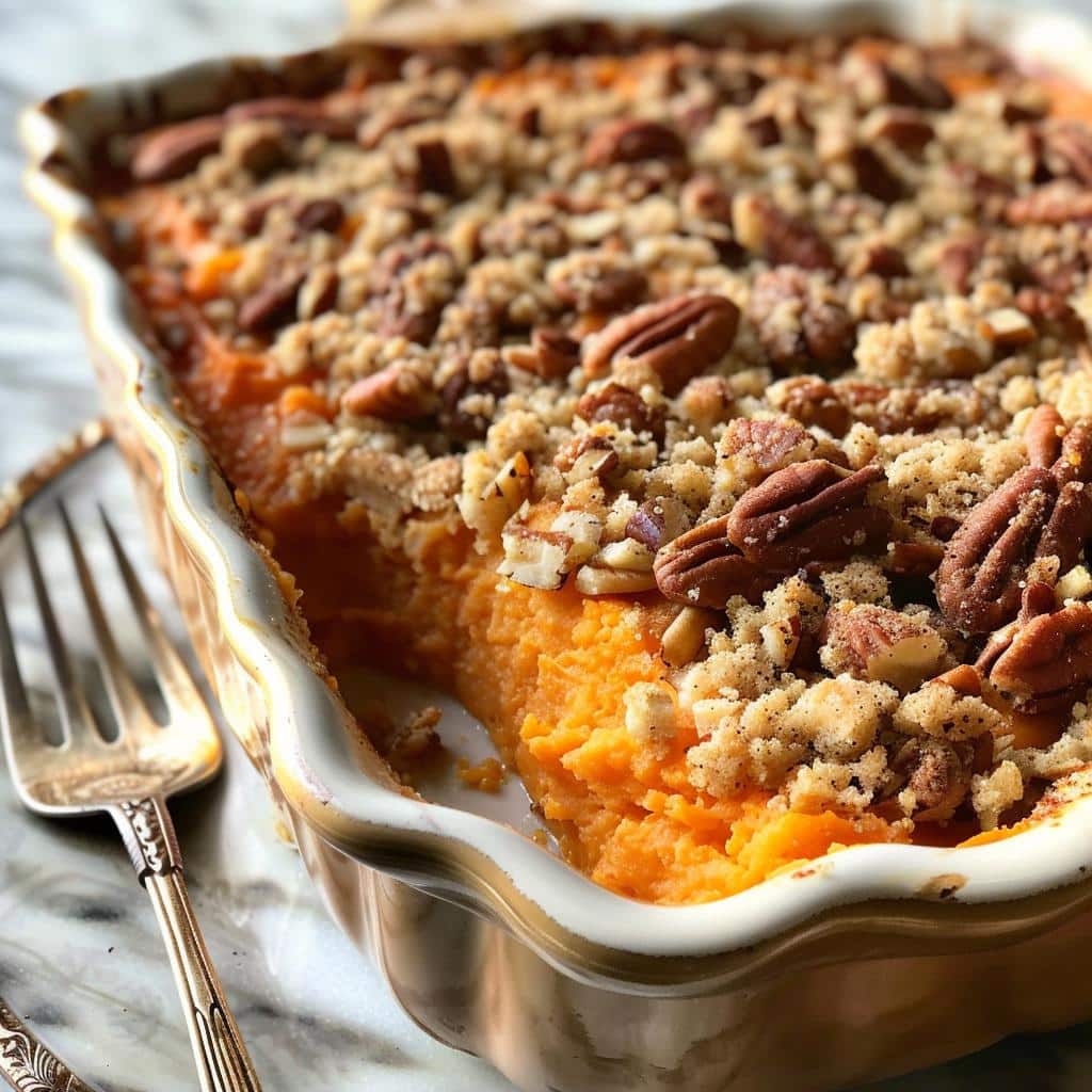 Irresistible Sweet Potato Casserole With Pecan Crumble in 30 Minutes