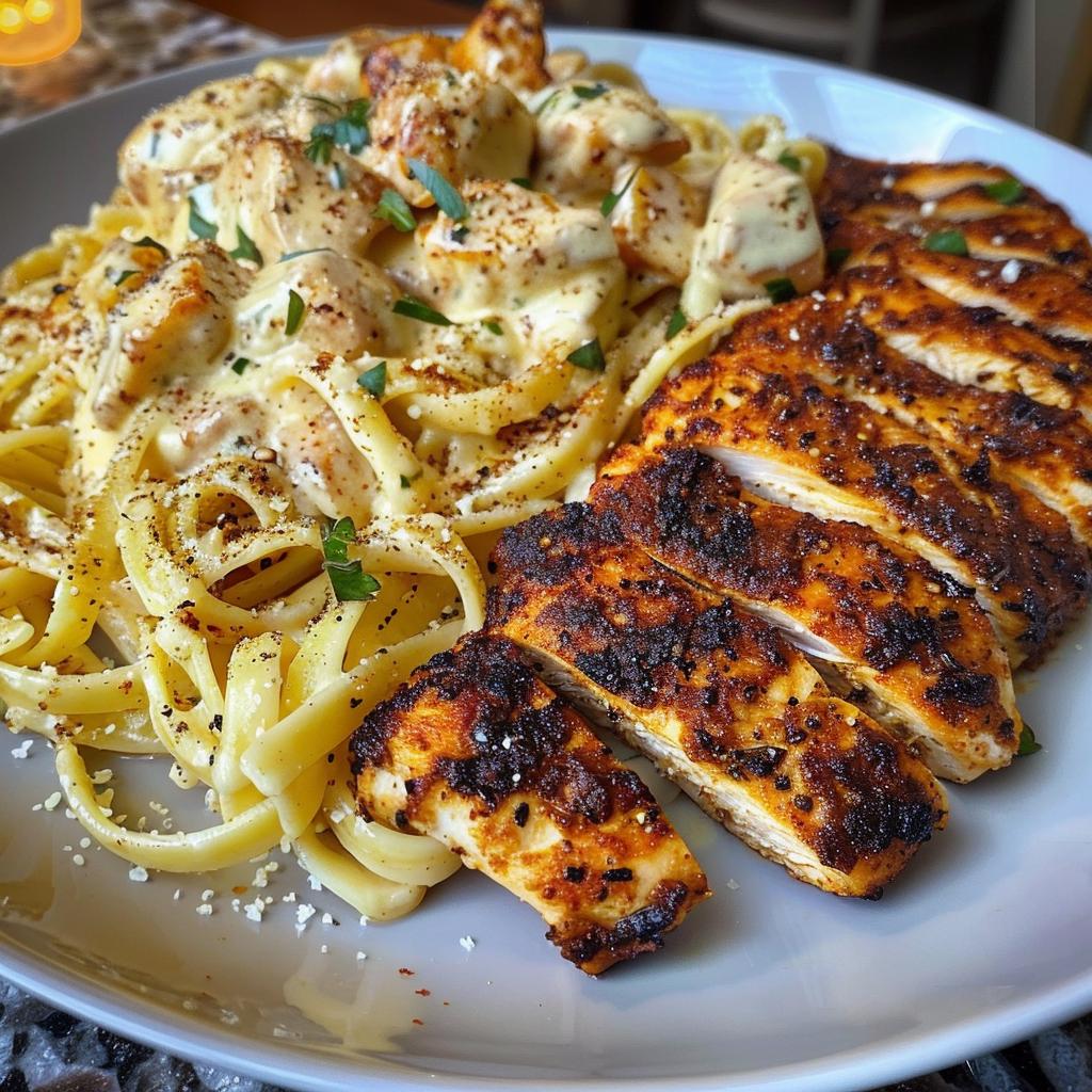 30 Minute Blackened Cajun Chicken Parmesan Garlic Linguine Bliss