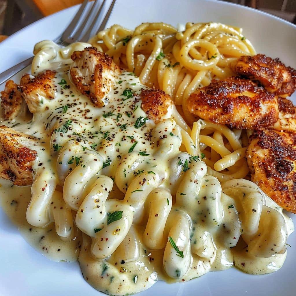 25-Minute Creamy Parmesan Chicken Twisted Pasta Garlic Sauce You'll Crave