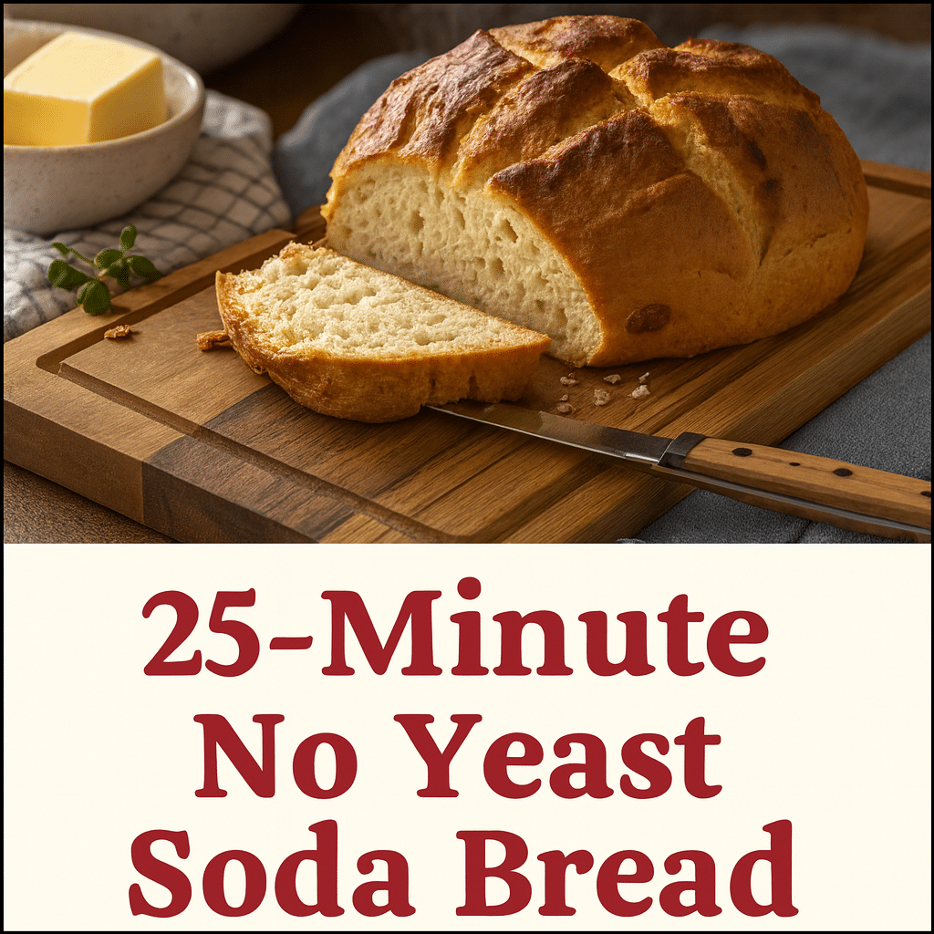 25-Minute No Yeast Soda Bread Recipe (Quick & Easy Irish Classic)