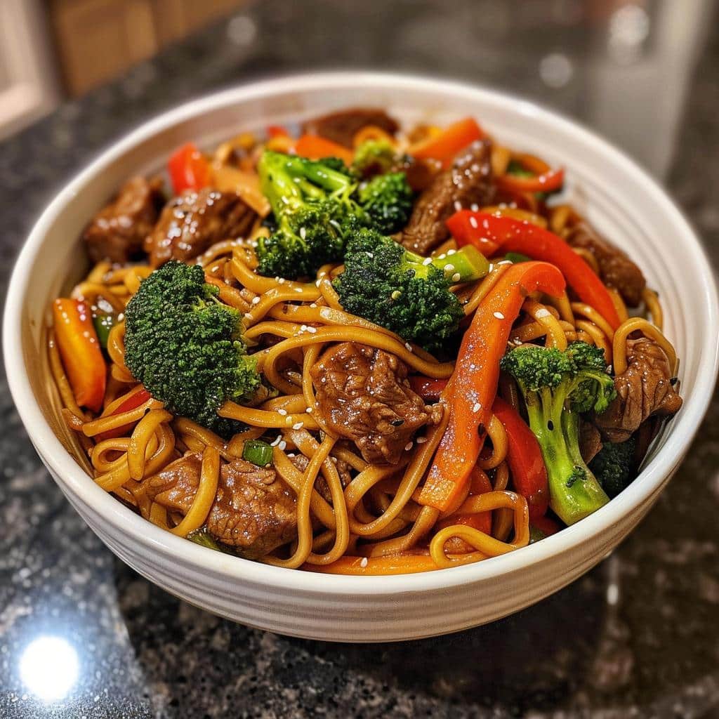 Irresistible Beef Lo Mein with Vegetables in 30 Minutes