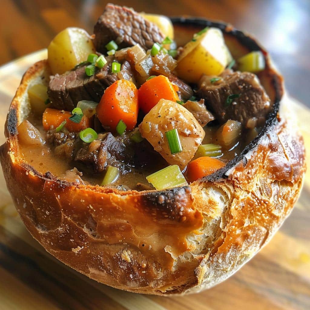 Hearty Beef Stew in Bread Bowls - 4 Secrets to Perfection