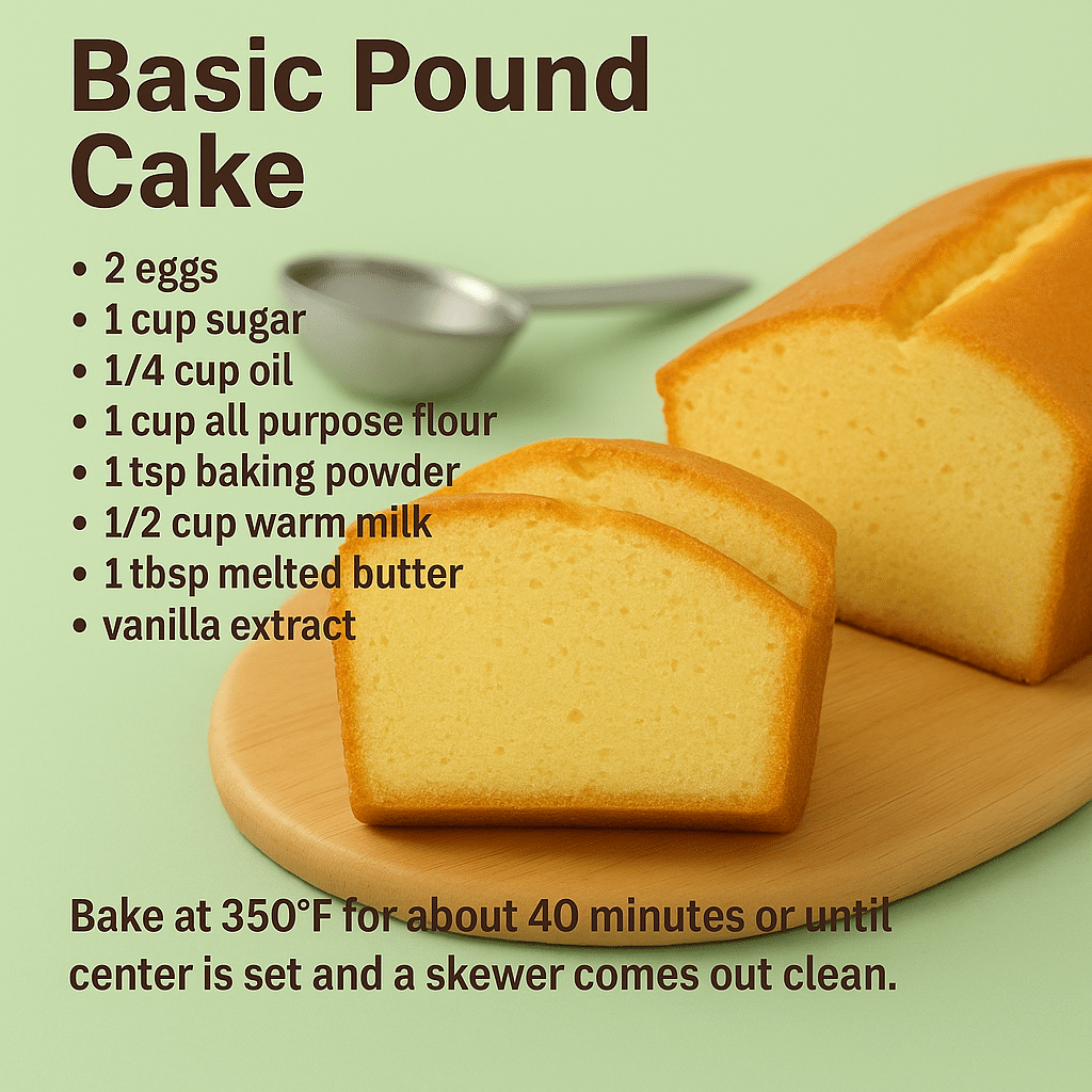 Basic Pound Cake Recipe