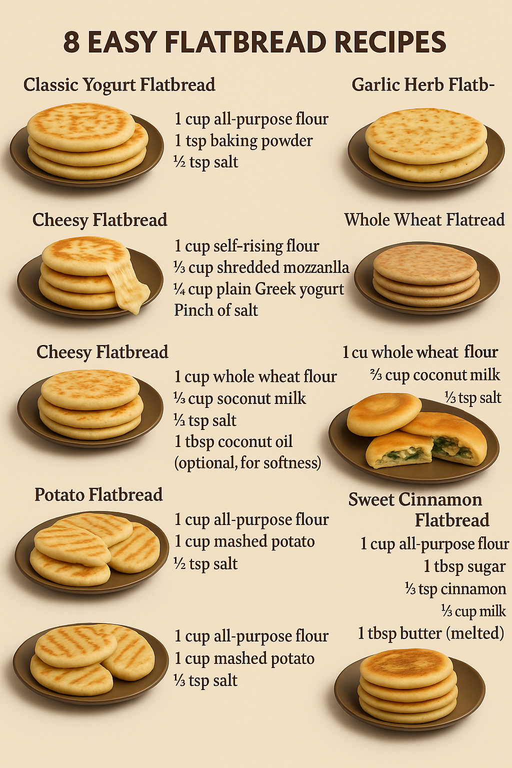 8 Easy Homemade Flatbread Recipes – Quick, Soft & Delicious