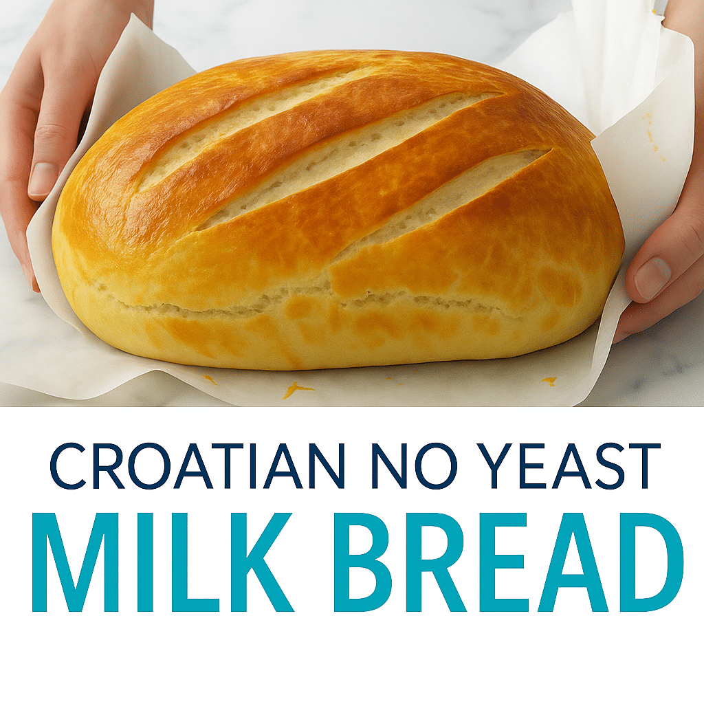 Croatian Quick Milk Bread (No Yeast) – Soft, Simple & Ready in 30 Minutes