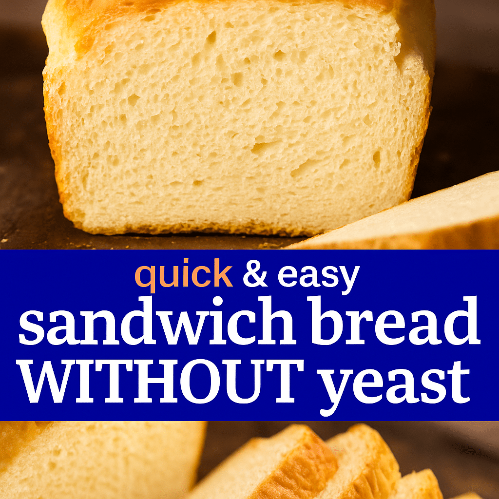 Sandwich Bread WITHOUT Yeast – Quick & Easy