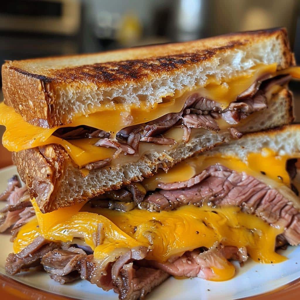 20-Minute Cheesy Hot Roast Beef Sandwiches - Irresistible Comfort