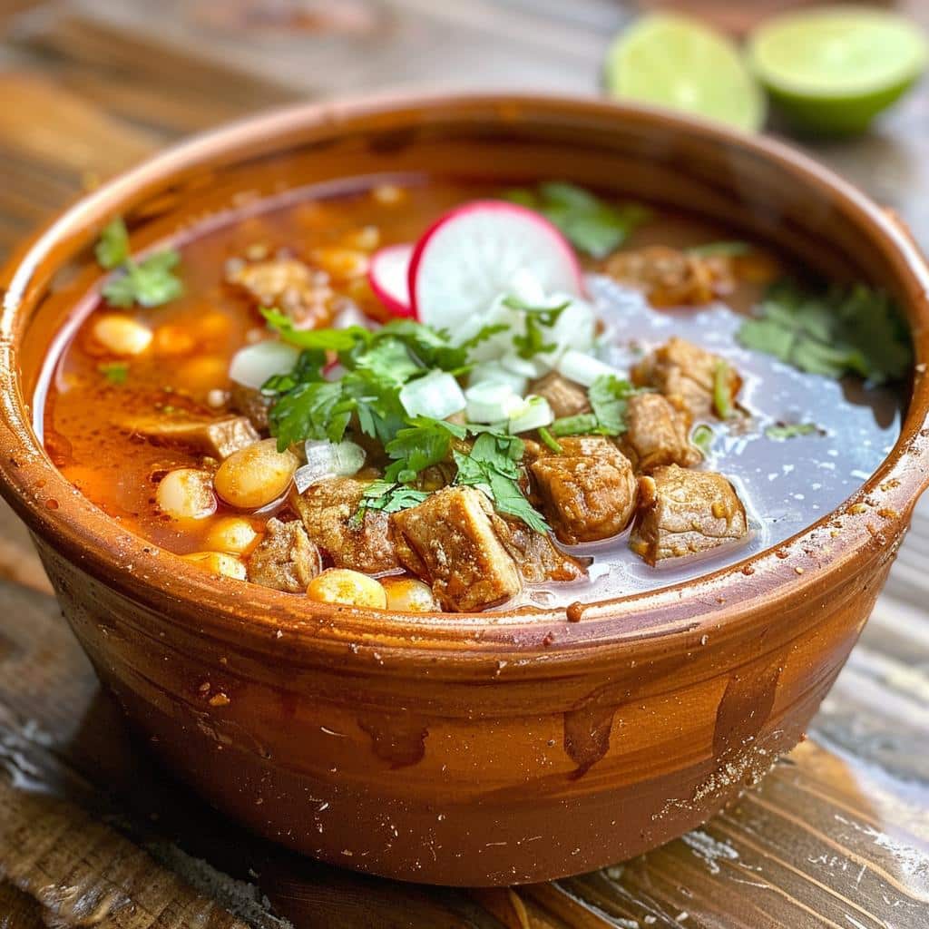 Hearty 6-Ingredient Cozy Pozole Rojo with Hominy