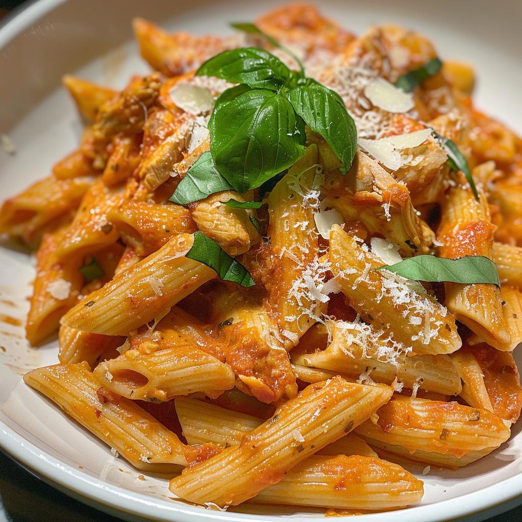 25-Minute Creamy Tomato Chicken Pasta Delight: Irresistible Comfort!