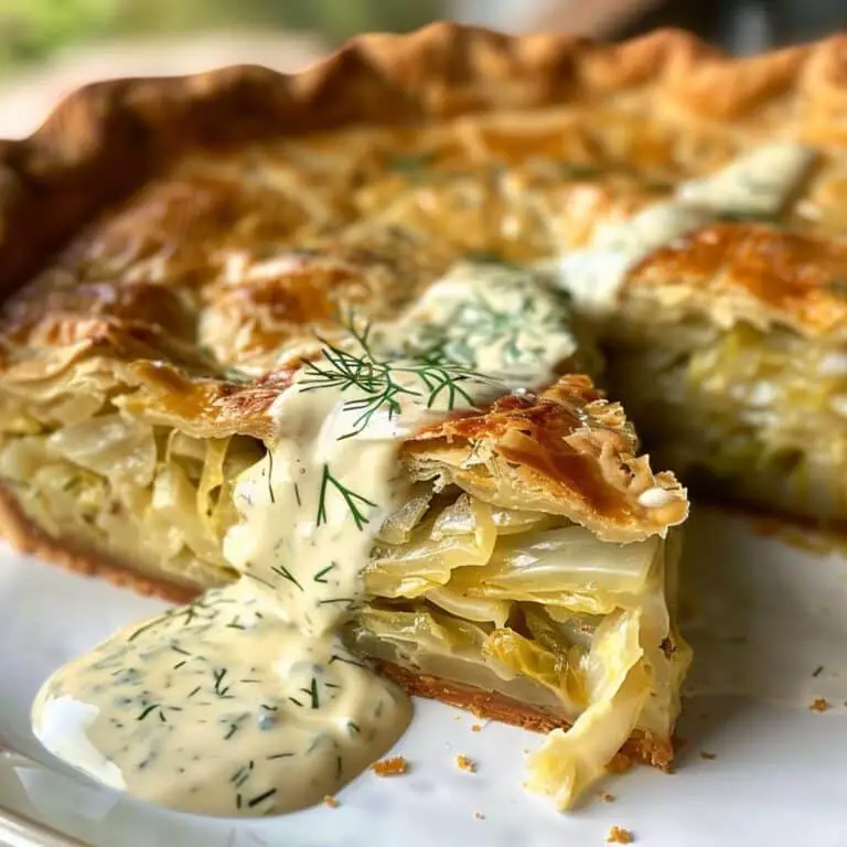 1 Perfect Crispy Cabbage Pie with Dill Cream Sauce Recipe (Note: "1 ...