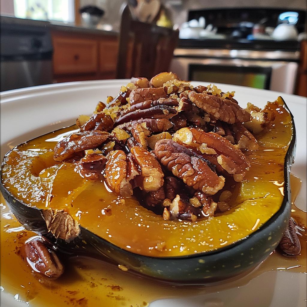 Irresistible Maple Pecan Roasted Acorn Squash Recipe