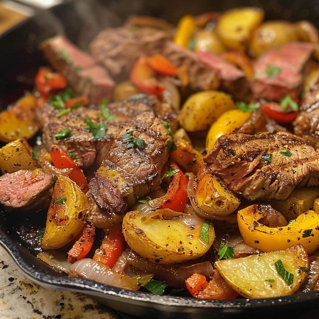 30-Minute Steak and Potato Fall Skillet That Melts Hearts