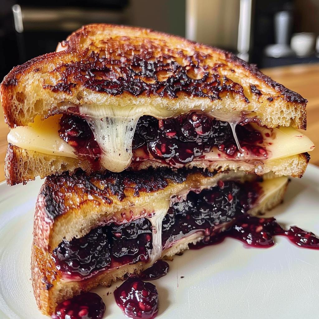 Irresistible Brie and Blackberry Jam Grilled Cheese Magic