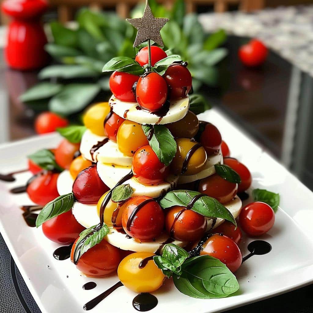 Magical Caprese Christmas Tree Delights in Just 15 Minutes