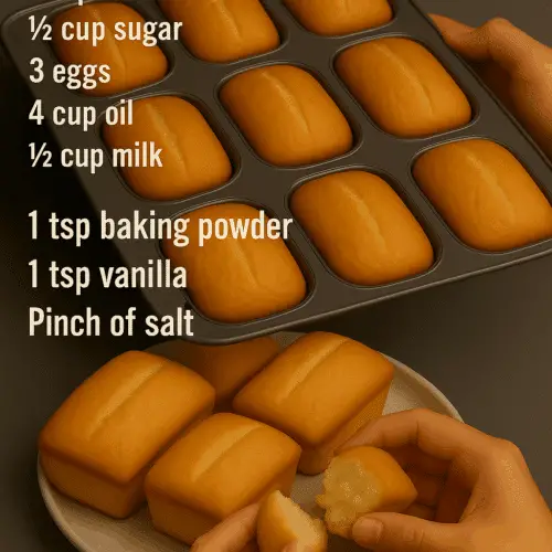 Mini Sponge Cakes – Light, Fluffy, and Perfectly Sweet