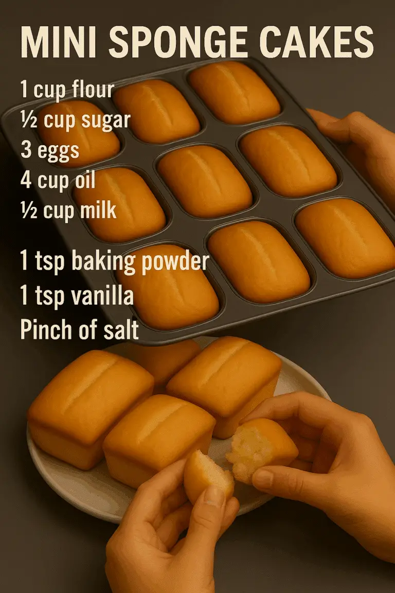 Mini Sponge Cakes – Light, Fluffy, and Perfectly Sweet