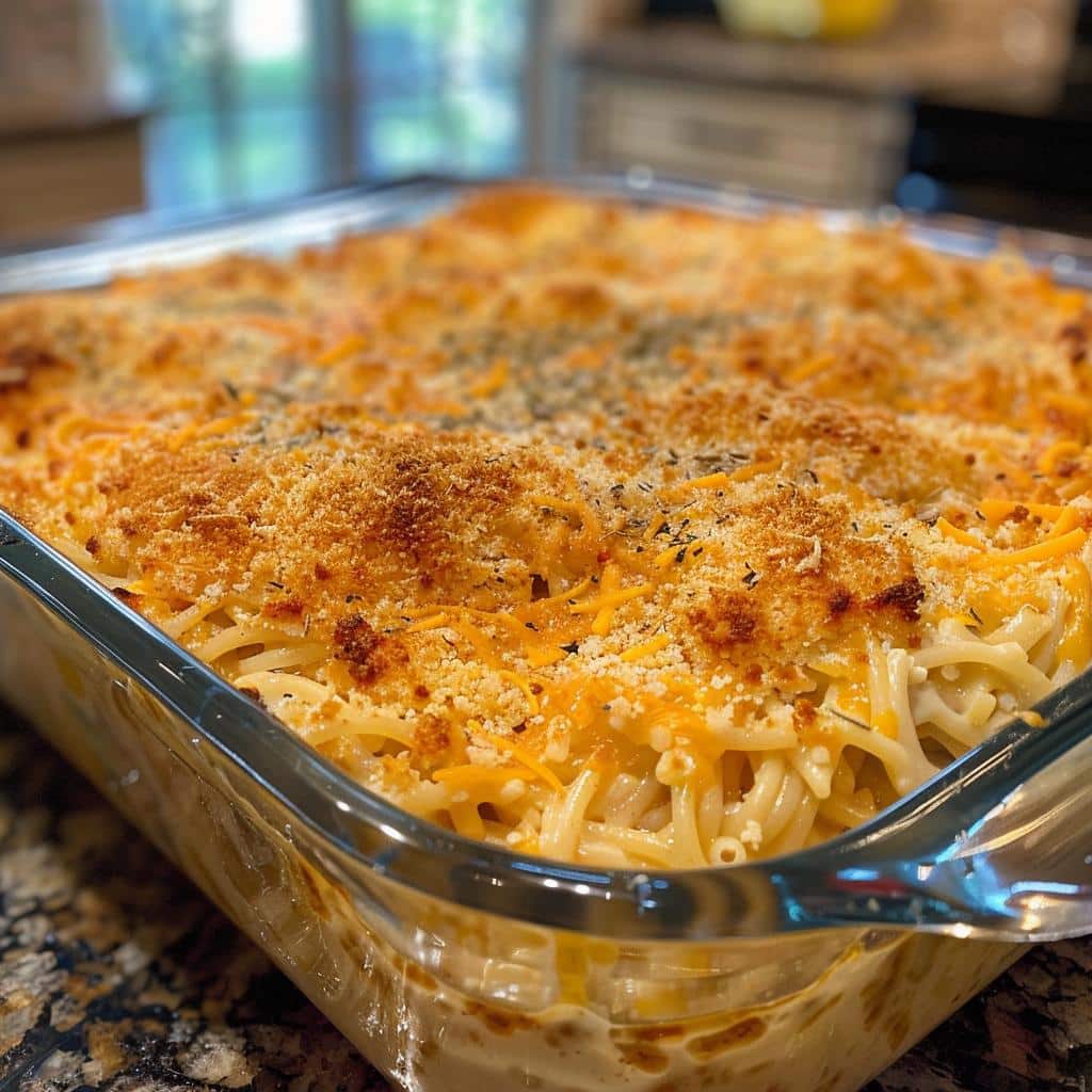 Creamy Chicken Spaghetti Casserole Ready in Under 1 Hour