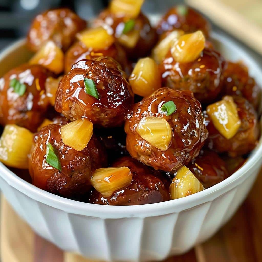 Irresistible Crock Pot Hawaiian Meatballs in 5 Easy Steps
