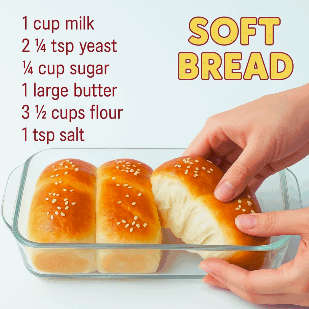 Soft Bread Recipe – Pillowy, Golden, and Perfectly Fluffy