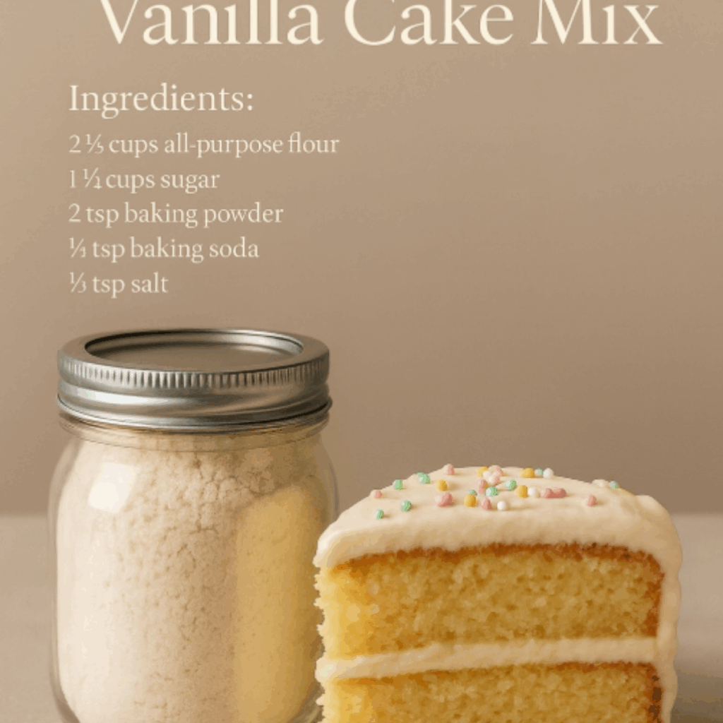 Homemade Vanilla Cake Mix – Soft, Fluffy, and Perfect Every Time