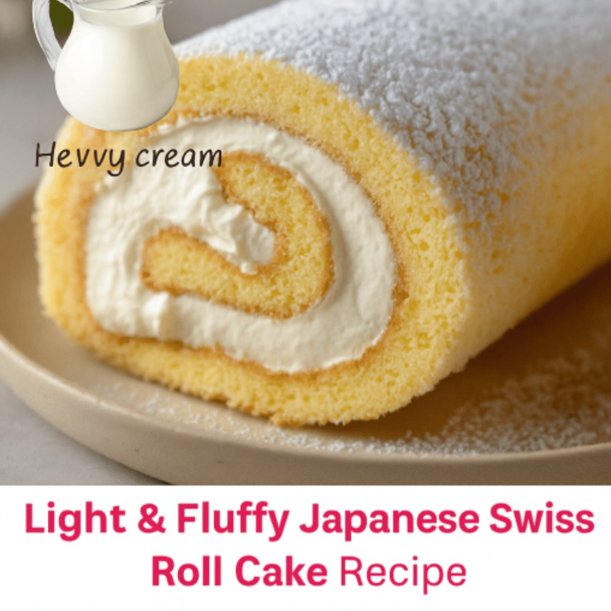 Soft Japanese-Style Roll Cake – Light, Silky, and Irresistibly Fluffy