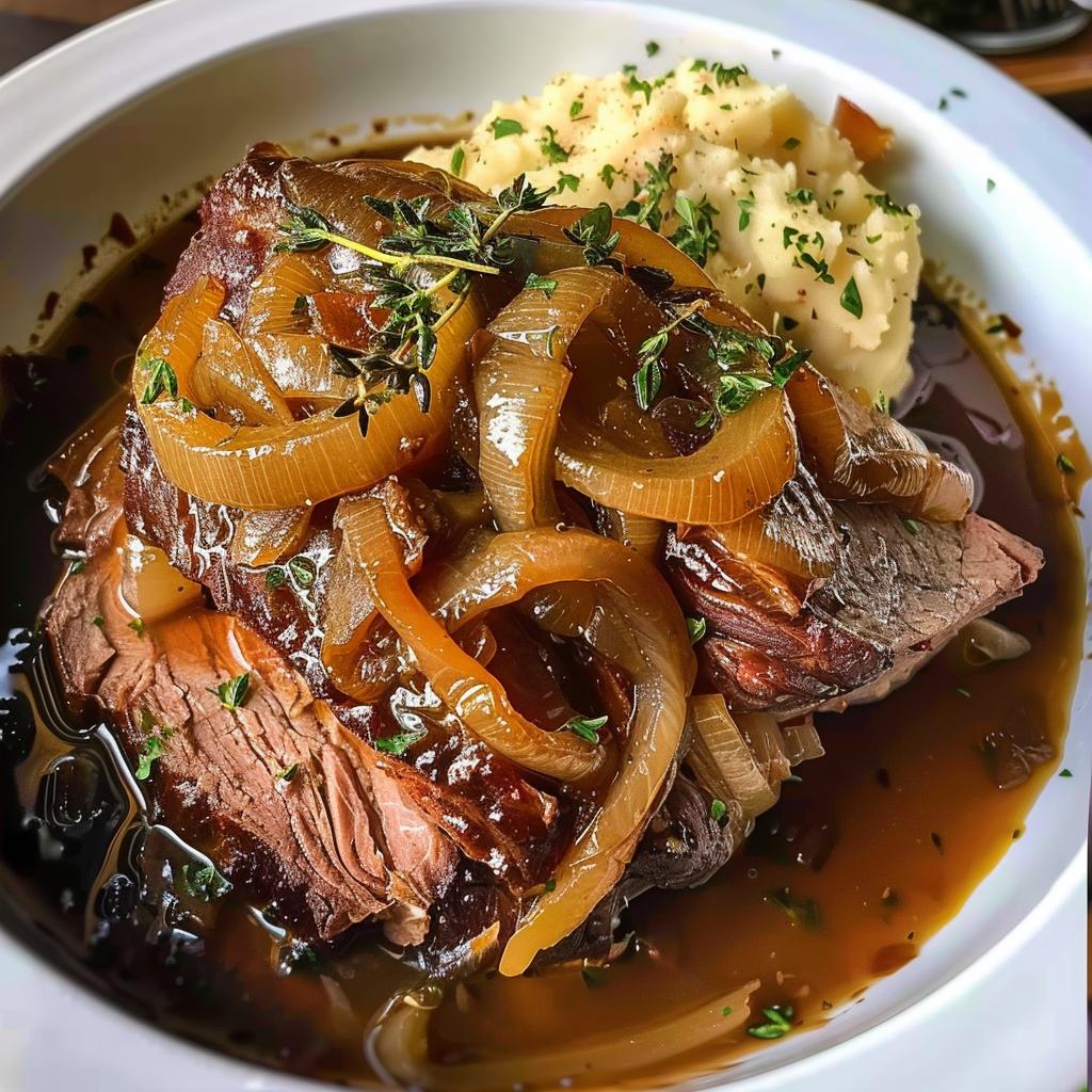 Irresistible French Onion Pot Roast with 3-Hour Magic Tenderness