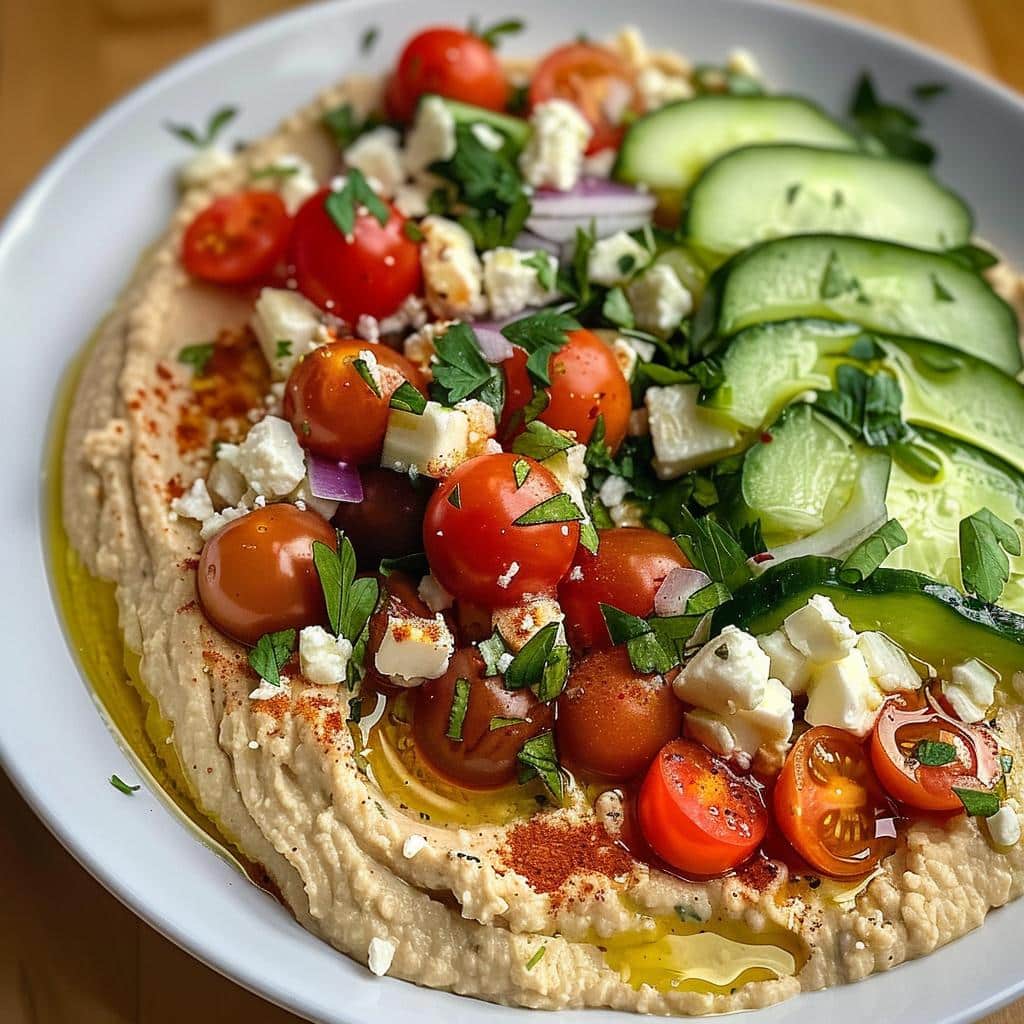 Creamy Greek Loaded Hummus in Just 10 Minutes