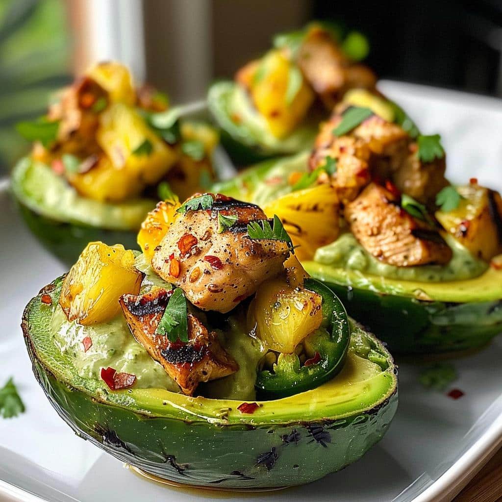 Irresistible Pineapple Jalapeño Chicken Avocado Cups in 30 Minutes