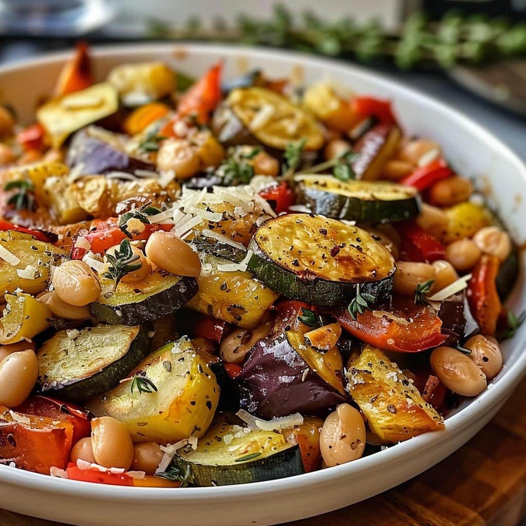 Rustic Roasted Vegetable Bake with Cannellini Beans - 25-Minute Hearty ...