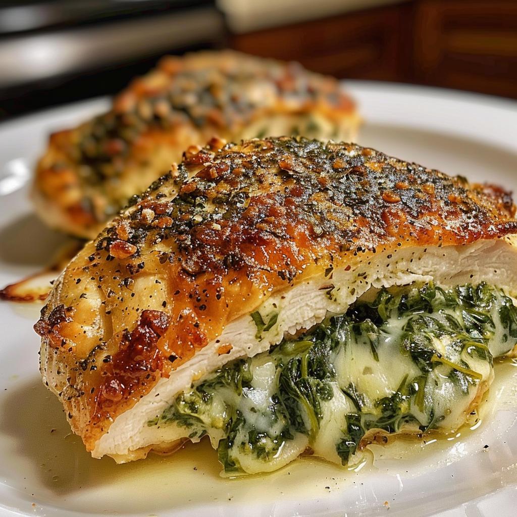 Irresistible Spinach Cream Cheese Stuffed Chicken Breast in 35 Minutes