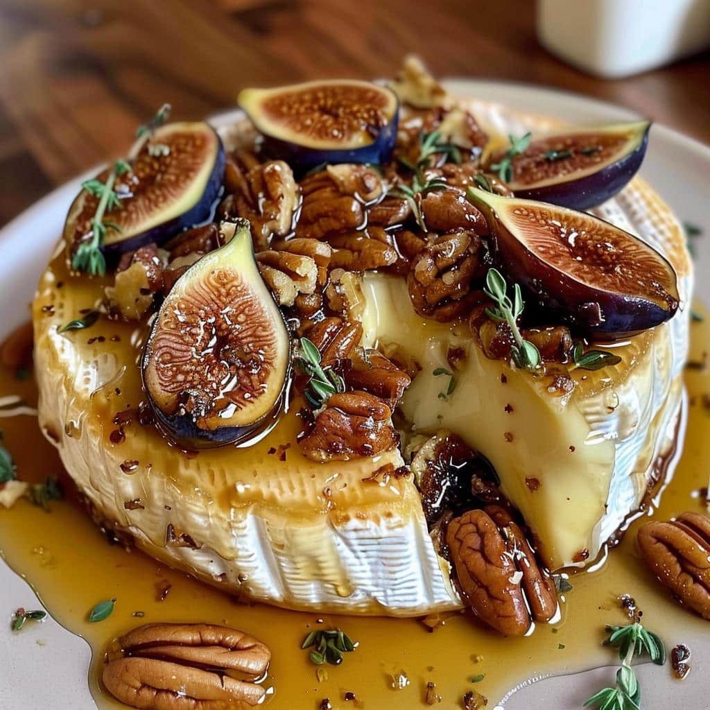 Divine 20-Minute Warm Baked Brie with Figs and Pecans
