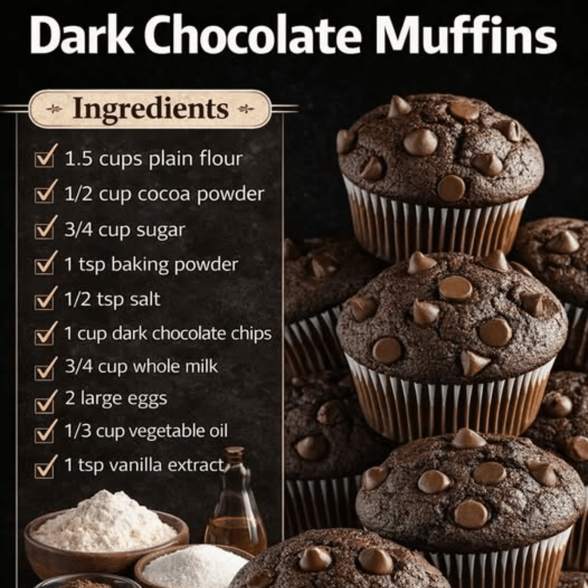 Dark Chocolate Muffins: A Complete 2000-Word Guide to Rich, Moist ...