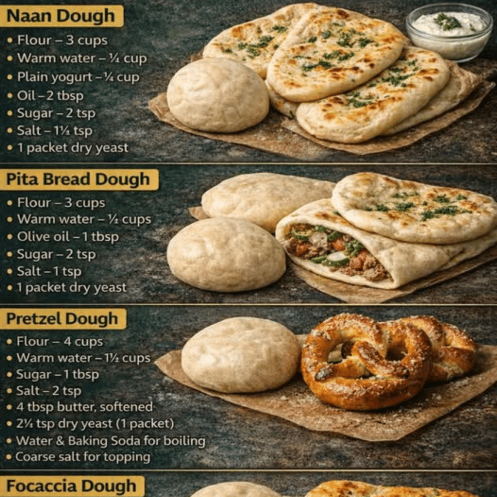 Classic Flatbread and Bread Dough Recipes: Naan, Pita, Pretzel, and ...