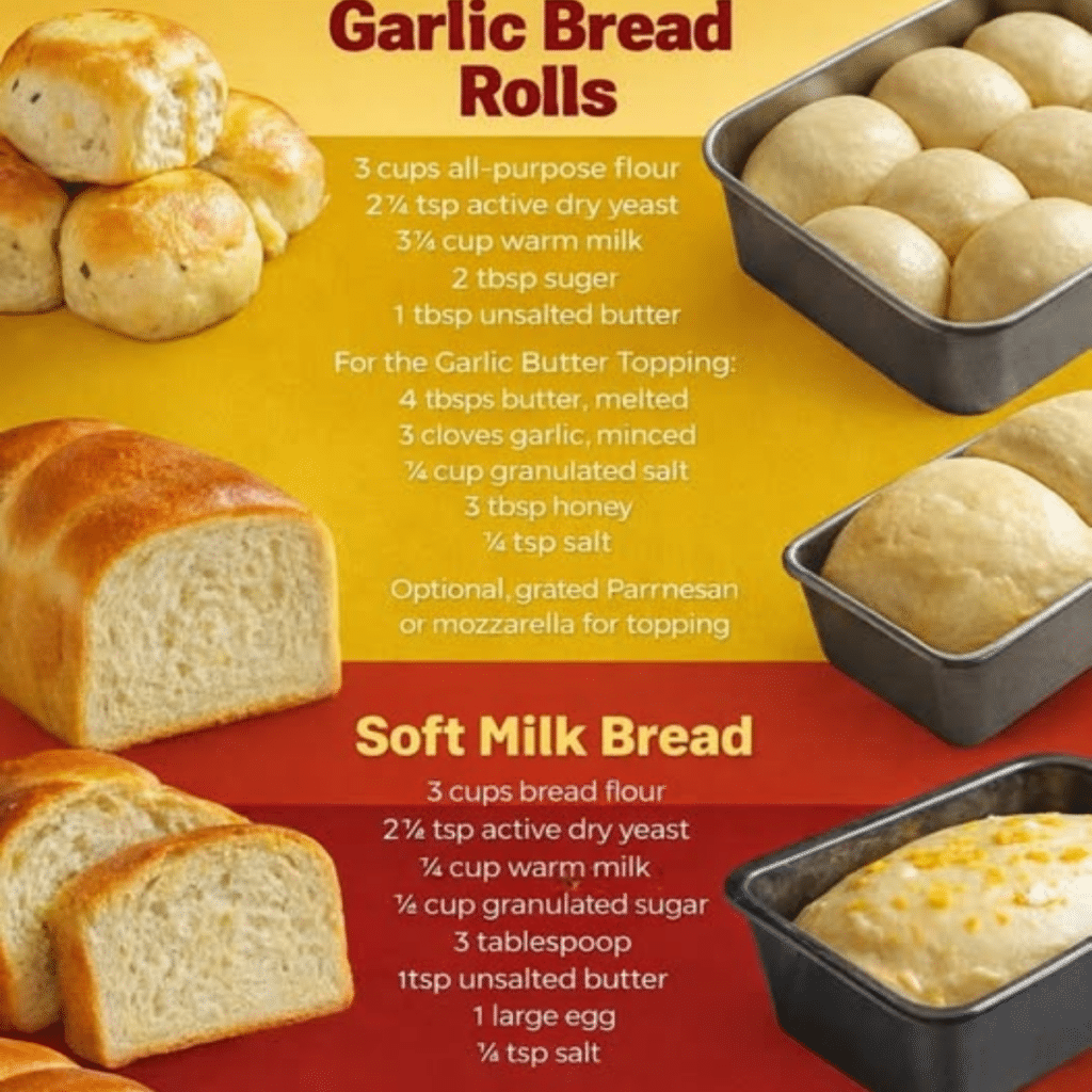 Garlic Bread Rolls Soft Fluffy Homemade Recipe
