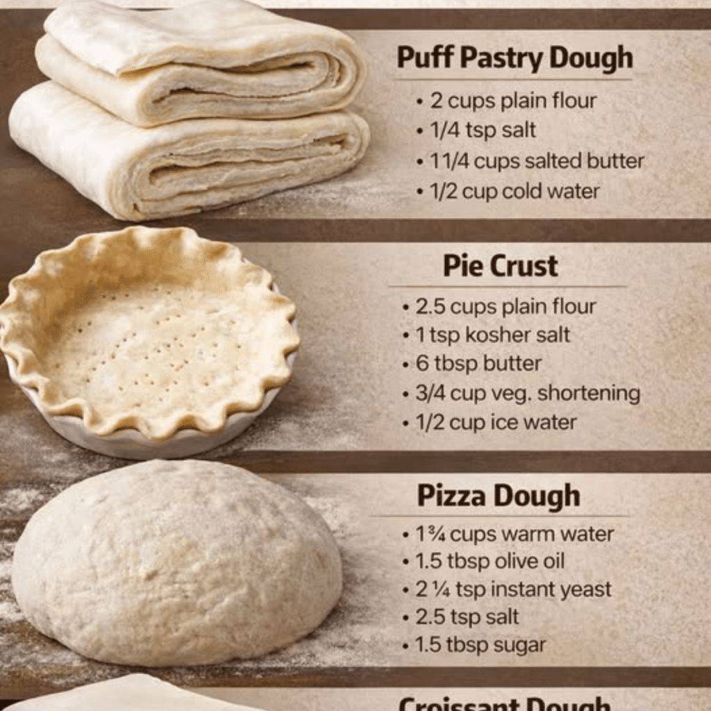 Four Essential Doughs Explained: Puff Pastry, Pie Crust, Pizza Dough ...