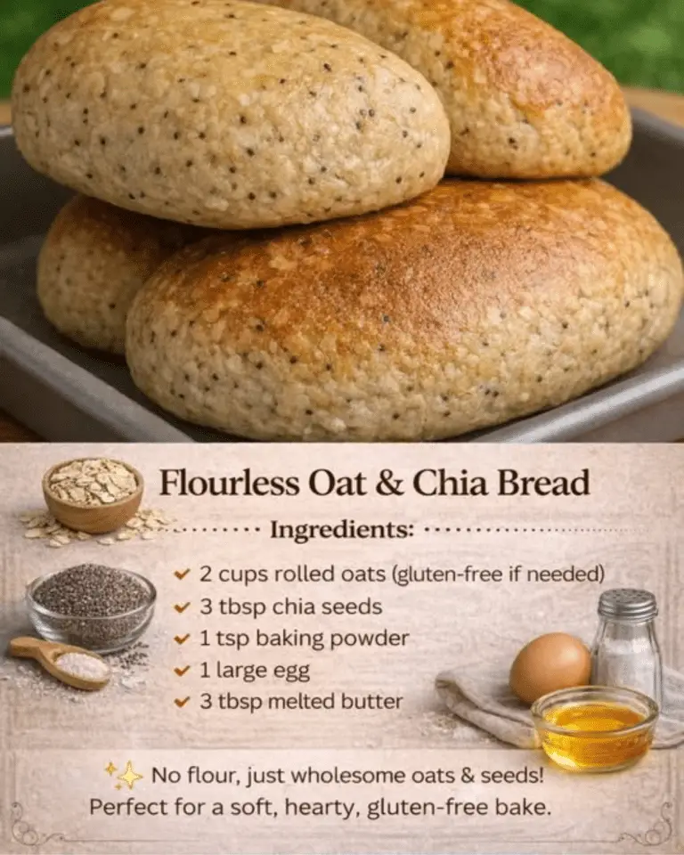 Flourless Oat & Chia Bread (Healthy • Simple • No Wheat)