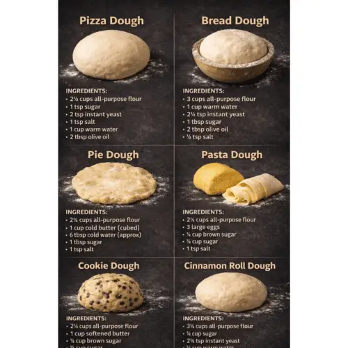 Full Recipes for Each Dough Type