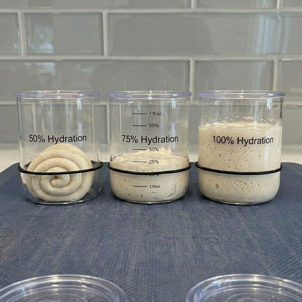 Liquid vs Stiff Sourdough Starter: What Happens At 50%, 75%, And 100% ...